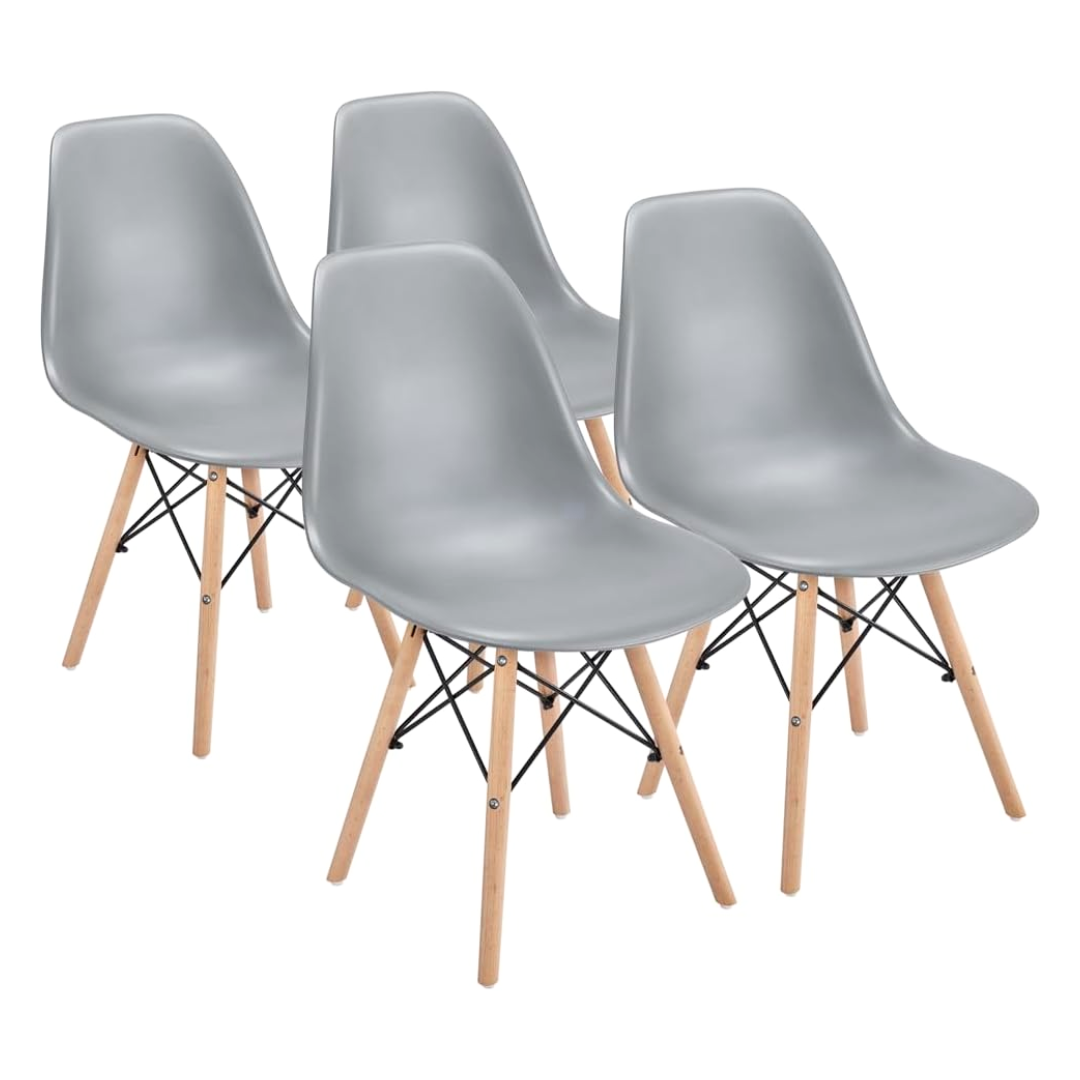 Pack 4 Sillas Eames Gris | Ideal Hogar y Oficina