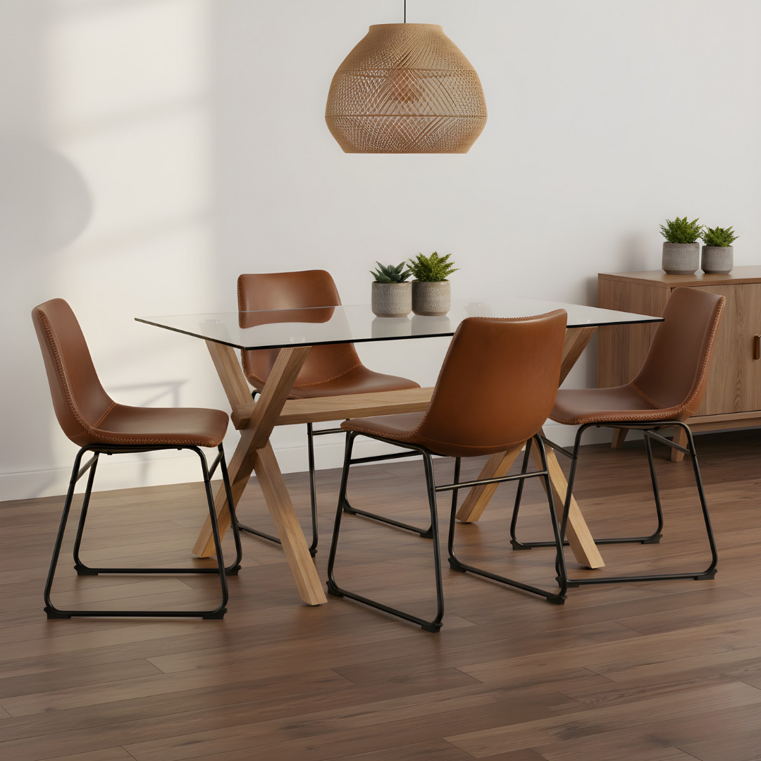 Comedor Mesa Xinia 130X80 + 4 Sillas Toscana